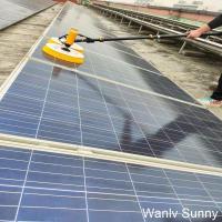 China Double Disc Rotating Brush for Solar Panel Cleaning 40cm Width 180W Motor for sale