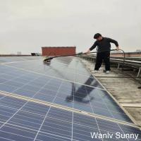 China Rotating Solar Panel Cleaner Brush 360° Scrubbing Tool for Efficient PV Module Cleaning for sale