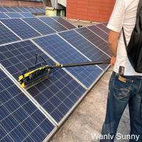 China 7.5m 24ft Telescopic Solar Panel Cleaning Pole with Roller Brush Water Fed for sale