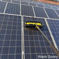 China 7.5m 24ft Telescopic Solar Panel Cleaning Pole with Roller Brush Water Fed for sale