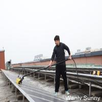 China 7.5m 24ft Telescopic Solar Panel Cleaning Pole with Roller Brush Water Fed for sale