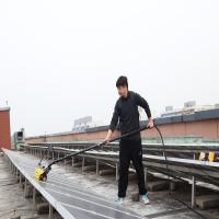 China Electric Solar Panel Cleaning Brush with Aluminium Alloy Pole 1.2m Rotating Function for sale
