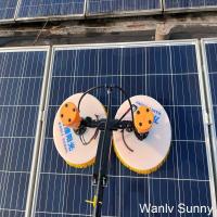 China Customized Solar Panel Cleaning Brush Double Brush Heads 40cm Width 300RPM for sale