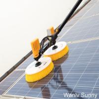 China Customized Solar Panel Cleaning Brush Double Brush Heads 40cm Width 300RPM for sale