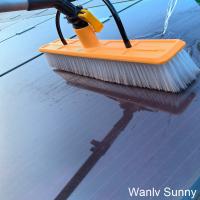 China Water Fed 35cm Rectangular Strip Brush for Solar Panel Cleaning with Aluminum Pole for sale