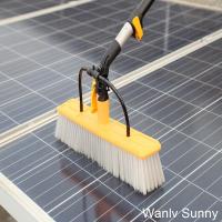 China Water Fed 35cm Rectangular Strip Brush for Solar Panel Cleaning with Aluminum Pole for sale