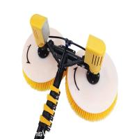 China Semi-Automatic Solar Panel Cleaning Solution Electric Double Heads Rotating Brush 24V 180W for sale