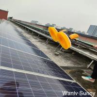 China Semi-Automatic Solar Panel Cleaning Solution Electric Double Heads Rotating Brush 24V 180W for sale