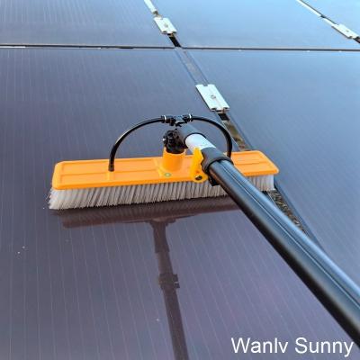 China Manual Solar Panel Cleaning Kit with 55 Cm Wide Flat Head and 7.5 M Telescopic Rod Easy for sale