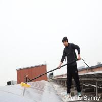 China Physical Cleaning Solar Panel Brush Adjustable Handle 1.2m Single Rotating Head 360° for sale