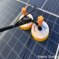 China Double-Disc Rotary Solar Panel Cleaning Brush 24V 180W Telescopic Rod 3.5m for sale