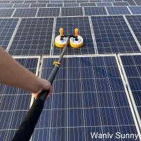 China Double-Disc Rotary Solar Panel Cleaning Brush 24V 180W Telescopic Rod 3.5m for sale