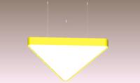China 6500lm Triangle Panel Lights Suspension Led Panel Ceiling Lights for sale