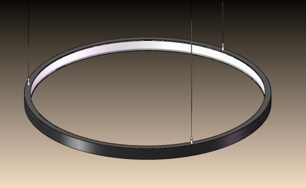Quality CR1200X75mm 3 Ring Led Pendant Light 5800lm Circle Pendant Lamp for sale