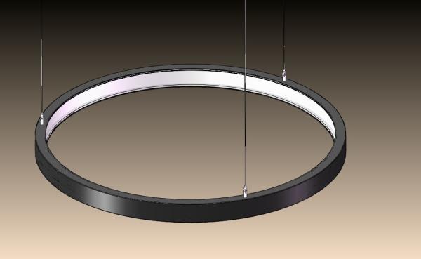 Quality CR1200X75mm 3 Ring Led Pendant Light 5800lm Circle Pendant Lamp for sale