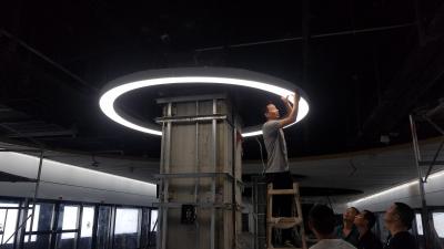 China Customized Led Ring Pendant Light CR3600 Circle Hanging Ceiling Light for sale