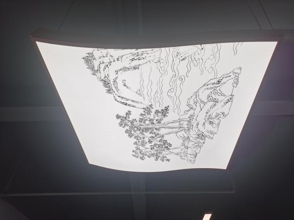 Bigger Size Square Pendant Panel Light With Pictures Cover Films With Soft Membrane Ceiling