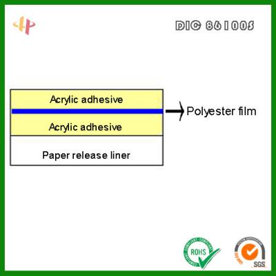 China DIC 86100s Polyester Film Based Double Coated Adhesive Tape,DAITAC 86100S series polyester tape for sale