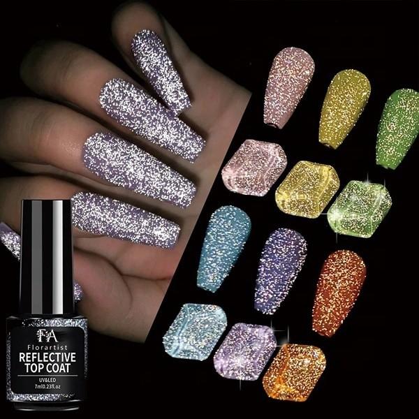 Quality Nails Supplies Salon High Quality Fast Dry Diamond Disco Reflective Glitter Nail Polish for Nail Art for sale