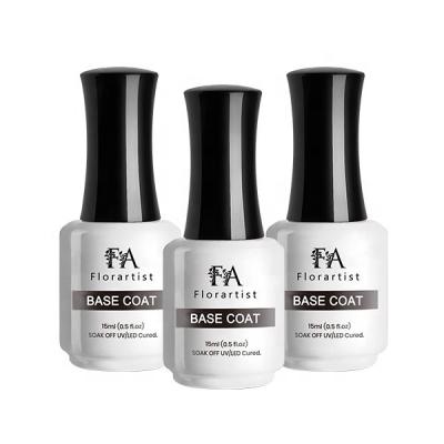 China Free Sample Private Label OEM Nail Functional Rubber Base Top Coat Soak Off Uv Gel Polish for Nail Salon Shop for sale