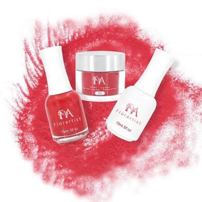 China Nails Supplies Salon Wholesale Custom Private Label 3 in 1 UV Gel Nail Polish Set Matching Acrylic Powder for sale
