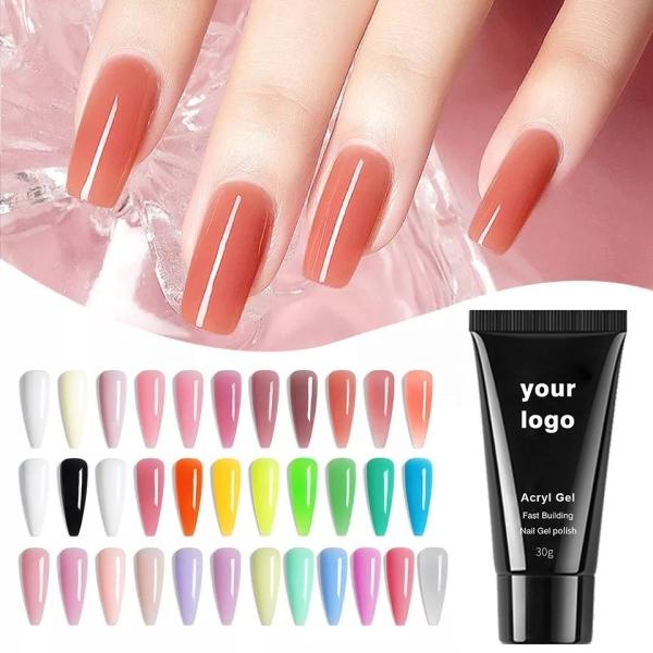 Quality Regular Color Acrygel Wholesale Private Label Nail UV Polis Gel Acrylic Poligel Nails Extension Poly Gel Nail Art Supplies MSDS for sale