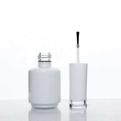 China Top Quality Custom 5ml 8ml 10ml Matte Glossy Black White Empty Gel Nail Polish Glass Bottle With Cap Nail Supplies Factory for sale