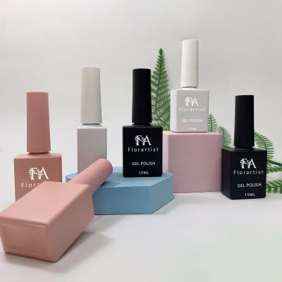 China Custom Logo Nail Gel Polish Empty Bottle Rose Gold Nail Polish Bottles for sale