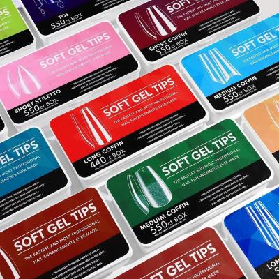 China Custom Private Label 550pcs French Artificial False Nails Half Tips UV Gel Manicure Tip for Nail Art Salon for sale