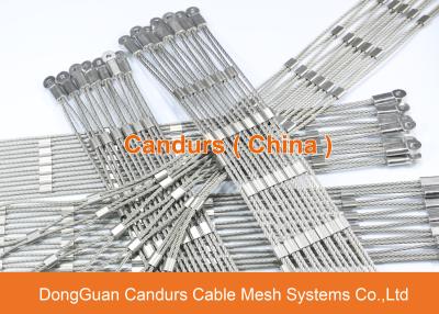 China Flexible Stainless Steel Wire Cable Ferrule Mesh For Monkey Enclosure for sale