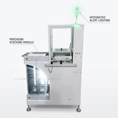 China OK-LX-330 L-shaped PCB Loading Machine with 50-330mm PCB Width and Dual-frame Rotation Station for Large PCBs for sale