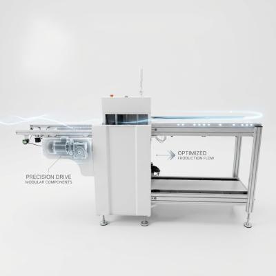 China Adjustable Lifting Pitch 10 20 30 40 50mm SMT Board Unloader Machine With Dual Material Frame Design for sale