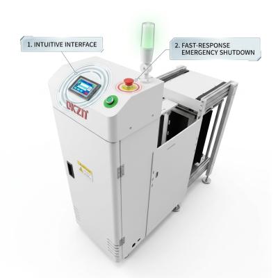 China L-shaped Rear-exit PCB Unloading Machine with PLC Intelligent Control and SMEMA Universal Interface for SMT Corner Applications for sale