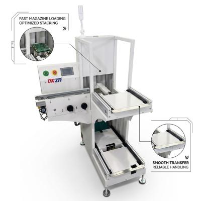 China 250L Fully Automatic PCB Unloader for SMT Production Lines with 50mm-250mm PCB Width and 900±50mm Conveying Height for sale