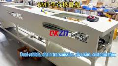 Dual-vehicle parallel transfer machine for PCB cross-line transfer