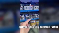 Handheld hot riveting machine for plastic hot melt welding - real shot