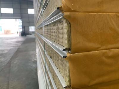China El panel de bocadillo incombustible de las lanas de roca del buen aislamiento con el tipo lado de S de la conexión en venta