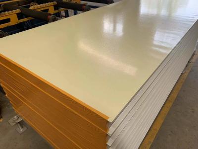 China 50MM New Style Rock Wool Sandwich Panel Ivory White Color Steel Sheet Rock Wool Sandwich Panel For Wall for sale