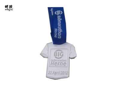 China White T - Shirt Die Cast Medals For Childrens Soft Enamel Fill Custom Metal Awards for sale