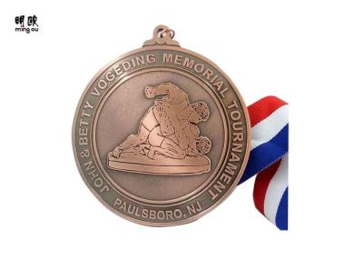 China Champion Custom Sport Medals 3D Embossed Effective OEM copper color Finishing for sale