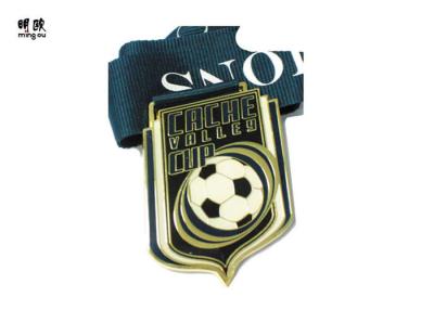 China Soft Enamel Fill Cache Valley Cup Honour Football Medals For Sports Events for sale