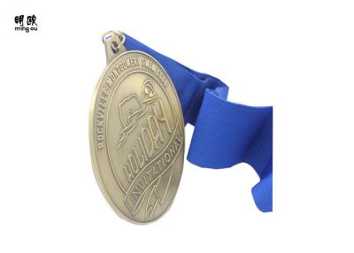 China Metal Swimming Custom Award Medals Honor Bronze Plating With Ribbon Lanyard for sale