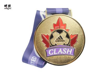 China Crystal Clash Award Medallion Custom Cast Medals For Big Event , Gold Color Plating for sale