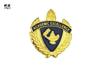 China Personalized National Lapel Pins Shiny Gold Colot Butterfly Clip 21g 3D Embossed for sale