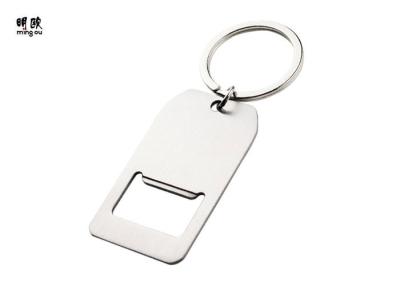 China Personalised Logo Stainless Steel Keyring Opener For Beer Promotion for sale