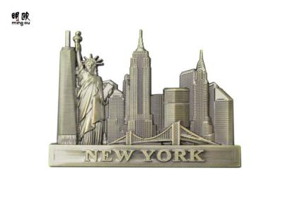 China Antique Bronze US Country Refrigerator Magnets , New York City Tourist Fridge Magnets for sale