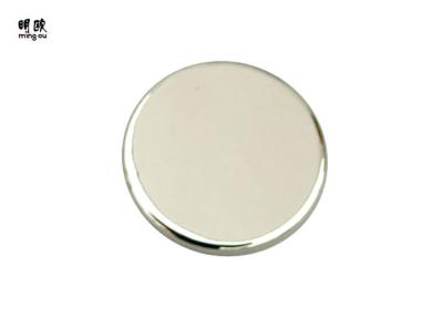 China Round Shape Blank Fridge Magnets Cool Kitchen Custom Printed Silver Zinc Alloy for sale