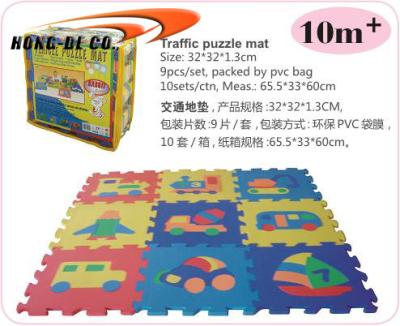 China Esteras respetuosas del medio ambiente 12x12inch del piso del pedazo del rompecabezas del tráfico de 10m m en venta