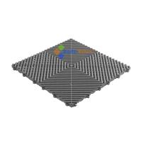 China Red PP Interlocking Floor Tile 400x400mm 18mm Thick for Garage Workshop Flooring for sale
