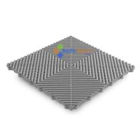 China Red PP Interlocking Floor Tile 400x400mm 18mm Thick for Garage Workshop Flooring for sale